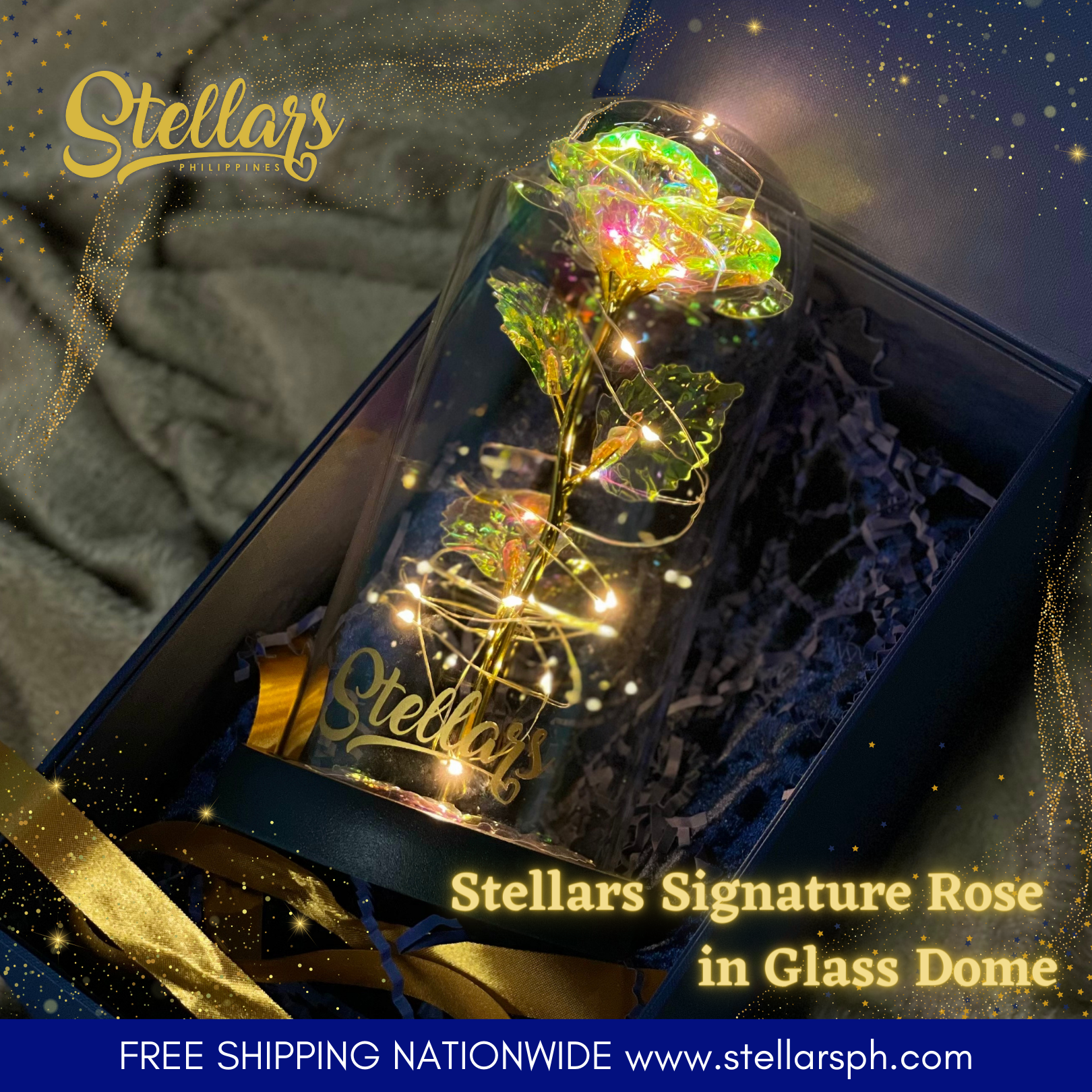 Beauty and the Beast with Stellar's Signature Rose in Glass Dome – Stellars Philippines
